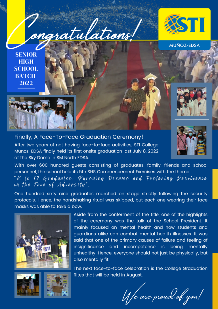 Senior High School Batch 2022! Finally, a Face-to-Face Graduation ...
